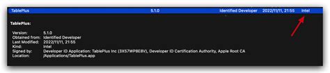 why my table plus is intel · issue 2885 · tableplus tableplus · github