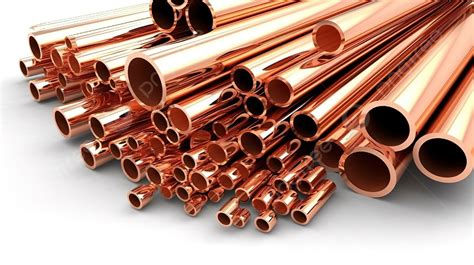 흰색 배경에 대해 설정된 구리 파이프 및 프로필의 3d 렌더링 쇠 파이프 금속 파이프 철강 공장 배경 일러스트 및 사진 무료 다운로드 Pngtree