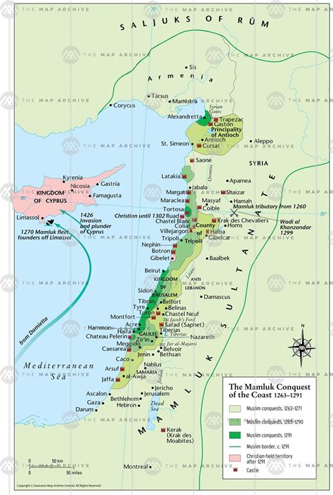 The Mamluk Conquest Of The Coast 126391 Map Historical Maps