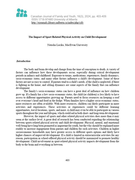 Theimpactofsportrelatedphysicalactivityonc Pdf Socioeconomic Status Cognition
