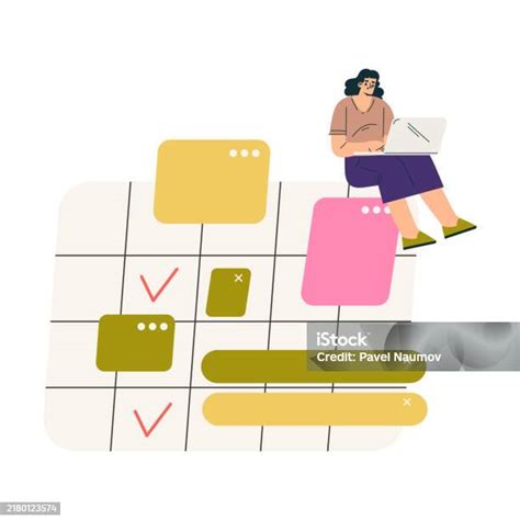 멀티태스킹 여자 캐릭터 에 노트북 하는 것 여러 작업 벡터 일러스트 개념에 대한 스톡 벡터 아트 및 기타 이미지 개념 개발 공부 Istock