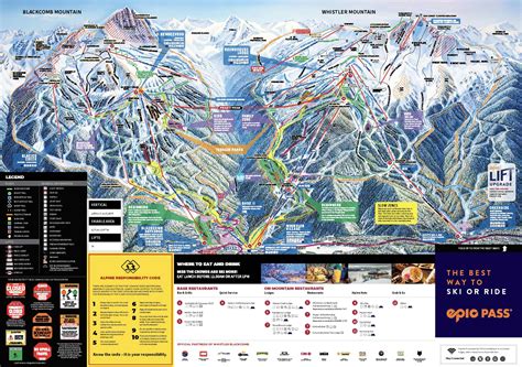 Whistler Blackcomb Winter Trail Map The Best Runs And Lifts Powder