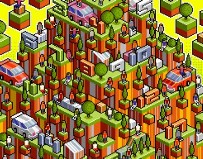 Isometric Pixel Arts In A Week Behance