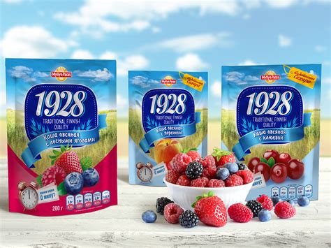Фруктовые каши «1928»: Разработка дизайна упаковки - Портфолио Depot