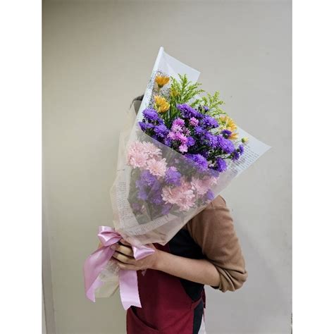 Jual Rangkaian Simple Elegant Bunga Potong Murah Viral Shopee Indonesia