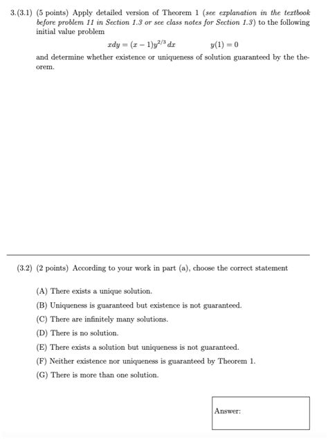 Solved Points Apply Detailed Version Of Theorem Chegg Com