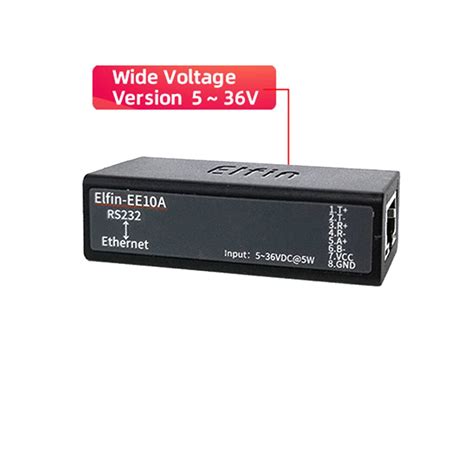 DEVICE SERVER ELFIN EE10A 232 RS232 To Ethernet Extended Power Supply Connection Device