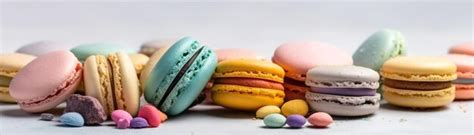 Premium Ai Image A Yellow Macaroon On A Table