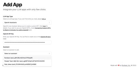Connecting Openai Assistant To Slack Runbear