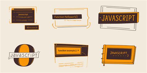 Javascript Aesthetic Doodle Set Eps Free Download Pikbest