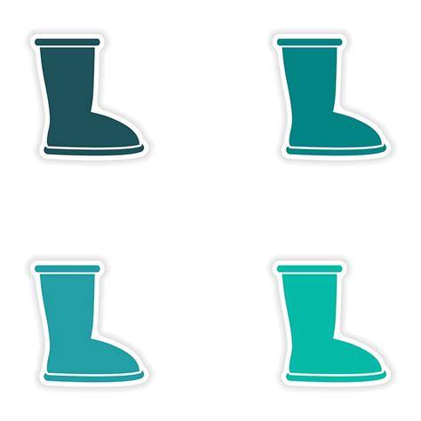 แนวคิดสติกเกอร์กระดาษที่มีสไตล์บนเวกเตอร์พื้นหลังสีขาว Eps Ai Uidownload