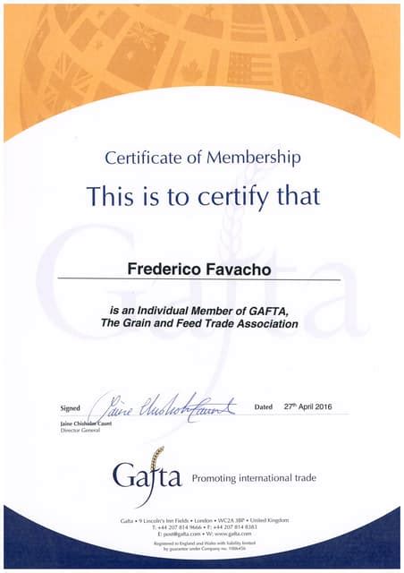 Membership Certificate 2016 17 Fosfa Pdf
