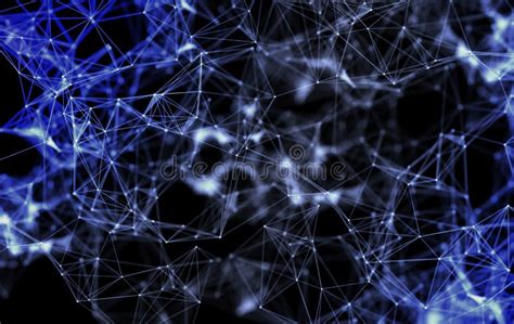 Abstract Background With Lines And Dots Plexus Concept Stock