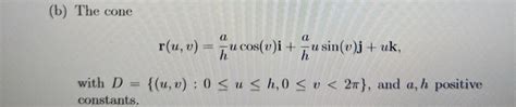 solved 1 plot each of the following parametric surfaces