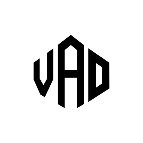 Vao Letter Logo Design With Polygon Shape Vao Polygon And Cube Shape