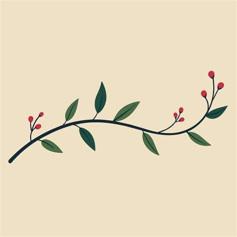 Premium Vector Floral Branch Pattern Vector Illustration