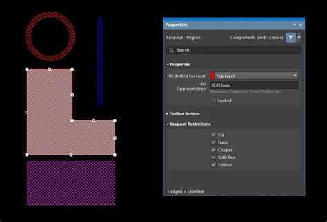 Working With Object Specific Keepouts On A Board Altium Designer 25