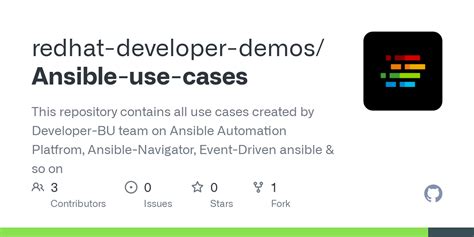 Github Redhat Developer Demosansible Use Cases This Repository