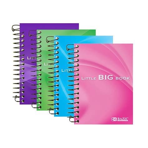 Bazic Small Notebook Memo Size Pad 4x55 Spiral Side Bound 180 Sheets Mini Wirebound Pocket