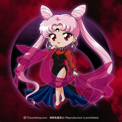 Chibi Usa And Black Lady Bishoujo Senshi Sailor Moon And 1 More Drawn