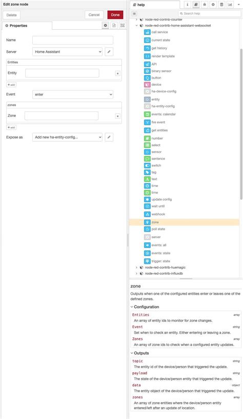 Node Red Trigger An Action When Leaving A Zone Rhomeassistant