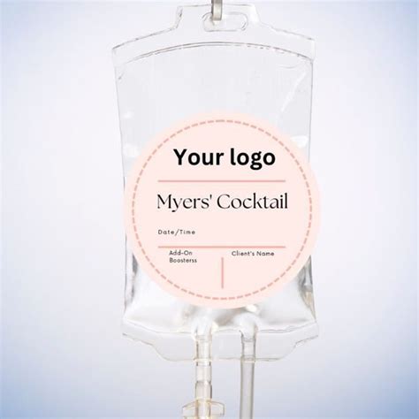 Editable Iv Bag Labels Printable Iv Bag Labels Editable Canva Labels