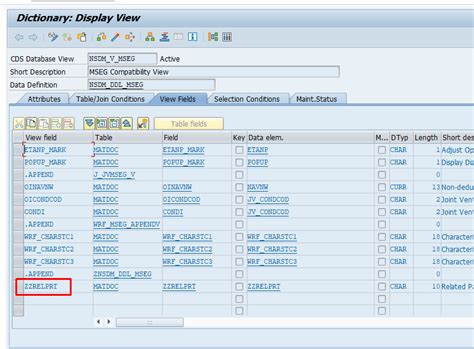 The Definitions Of MSEG And NSDM V MSEG Are Incons SAP Community