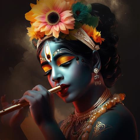 Premium Ai Image Happy Krishna Janmashtami Vishu Festival Generative Ai