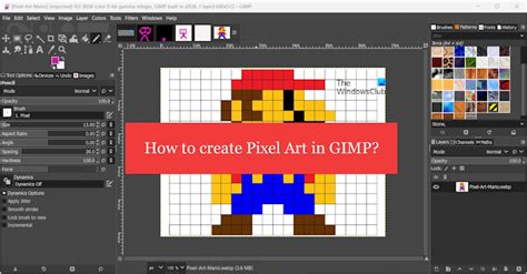 how to create pixel art in gimp