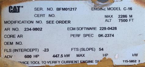 Used Caterpillar C16 Diesel Engine Bfm01217