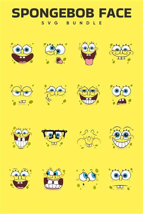 Spongebob Face Svg Designs Spongebob Faces Spongebob Spongebob Crafts