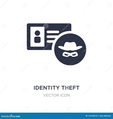 Identity Theft Icon On White Background Simple Element Illustration From Cyber Concept Stock