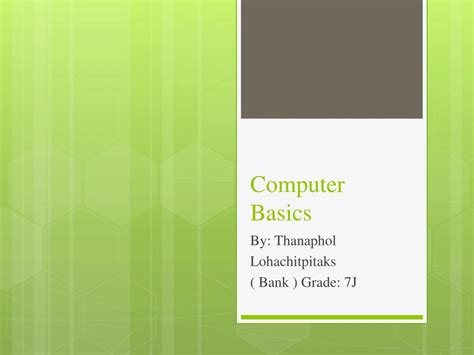 PPT Computer Basics PowerPoint Presentation Free Download ID