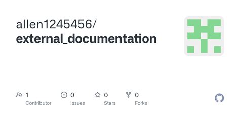 Github Allen1245456 External Documentation
