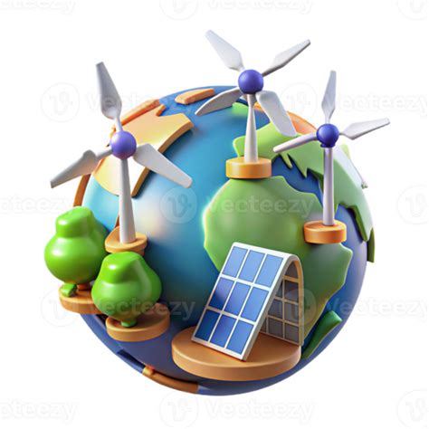 Sustainable Energy Wind Solar And Green Future 56410373 Png