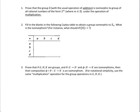 solved 1 prove that the group z with the usual operation