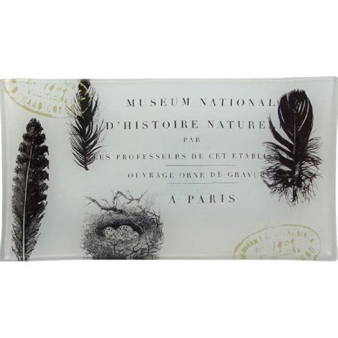 Paperproducts Design French Script Rectangular Glass Decorator Plate 1025 X 5inch Details Can