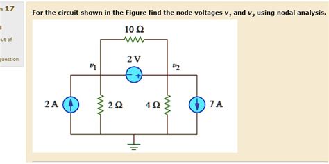 Solved N 17 For The Circuit Shown In The Figure Find The Node Voltages