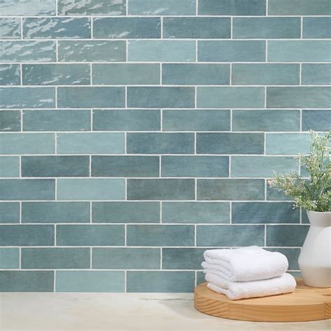 Portmore Aqua 3×8 Glazed Ceramic Subway Wall Tile Artofit