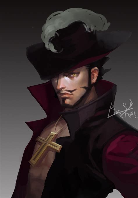 Dracule Mihawk One Piece Drawn By Ping Caoyanping Danbooru