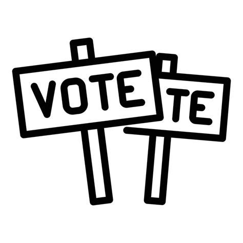 Vote Protest Icon Outline Style 15901295 Vector Art At Vecteezy