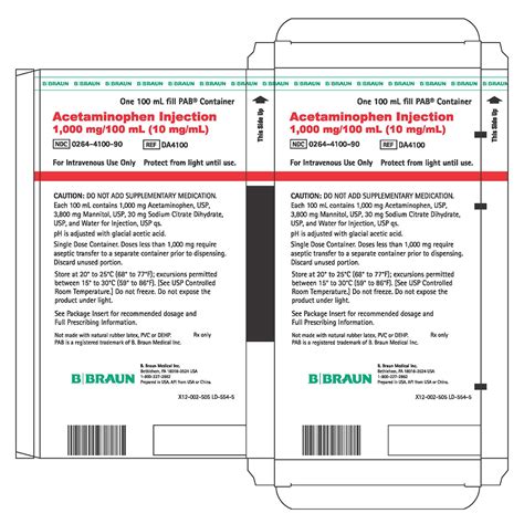 Dailymed Acetaminophen Injection