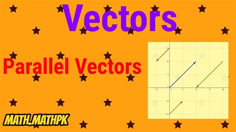 Vectors Part 3 Parallel Vectors Youtube