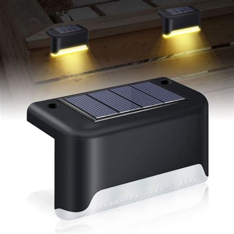 Комплект от 4 външни естетични соларни лампи за ОГРАДА или СТЪЛБИ Emag Bg