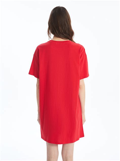 Lcw Dream Cămașă De Noapte Pentru Femei Cu Tematică De Anul Nou Guler