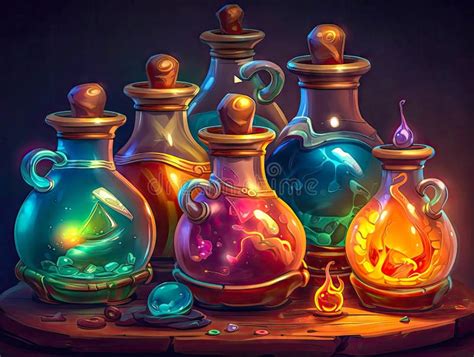 Fantasy Potion Illustration In Casual Game Style Stock Illustration