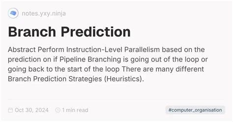 branch prediction