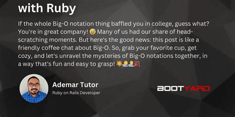 Oscar Daniel Rivas Burciaga On Linkedin Understanding Big O Notation With Ruby