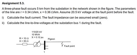 Solved A Three Phase Fault Occurs Km From The Substation Chegg Com