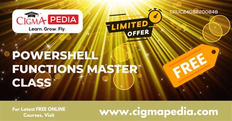 Powershell Functions Master Class Free Udemy Course Cigma Pedia